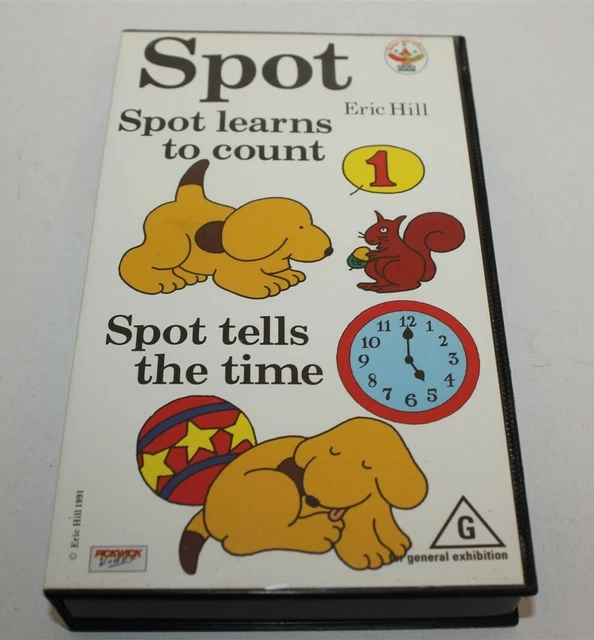 SPOT LEARNS TO Count / Spot Tells The Time VHS Video 1991 Eric Hill £4. ...