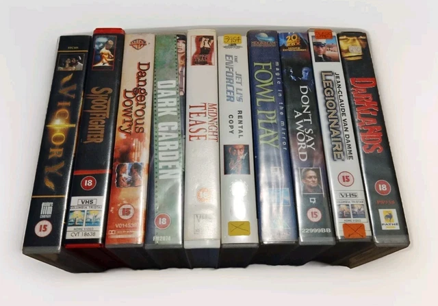 BIG BOX EX Rental Video Tape Vhs 80's, 90s Joblot Bundle X10 EUR 17,82 ...