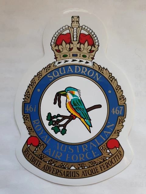 RAAF ROYAL AUSTRALIAN Air Force 467 Squadron Crest Sticker £5.00 ...