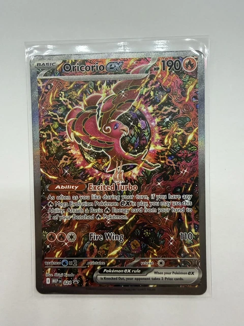 POKÉMON TCG MEGA Evolution Oricorio EX 024 Black Star Promo Full Art ...