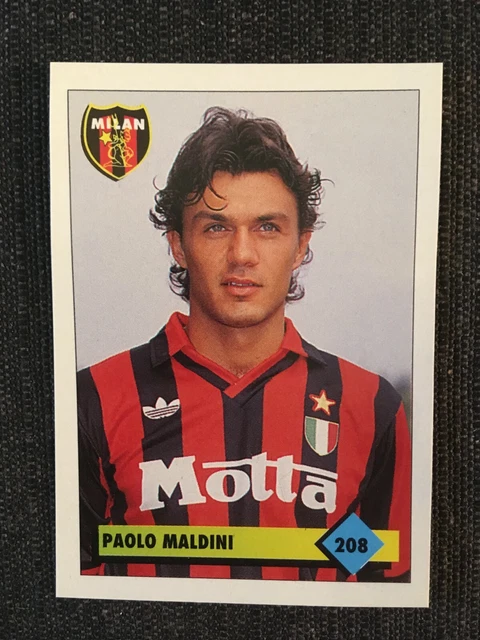 RARE STICKER MERLIN Calcio 93 Paolo Maldini Milan Star # 208 Psa No Panini EUR 6,90 - PicClick FR