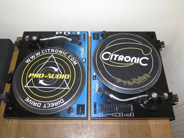 2 X CITRONIC PD-1 direct-drive DJ turntable with brand-new head - PAIR / VGC £299.00 - PicClick UK