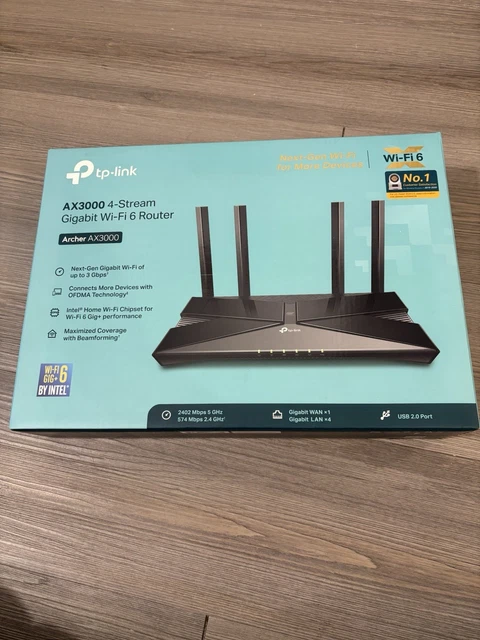 TP-LINK ARCHER AX3000 Dual-Band Gigabit Wi-Fi 6 Router - Open Box $39. ...