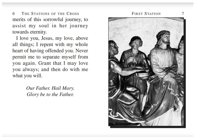 LARGE PRINT STATIONS of the Cross for Lent, catholic church prayer book ...
