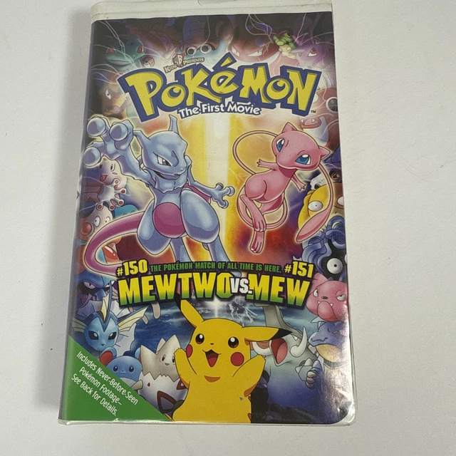 POKEMON THE FIRST Movie Mewtwo vs Mew #150 vs #151 VHS Tape 1999 90s ...