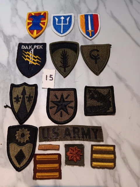 USA ARMY SHOULDER Patches and Rank Insignia Lot 15 EUR 9,22 - PicClick FR
