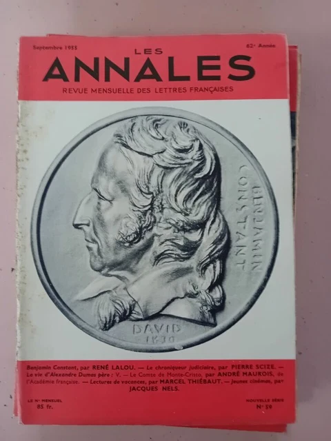 REVUE LES ANNALES des lettres françaises N° 59 | Bon état EUR 10,00 ...
