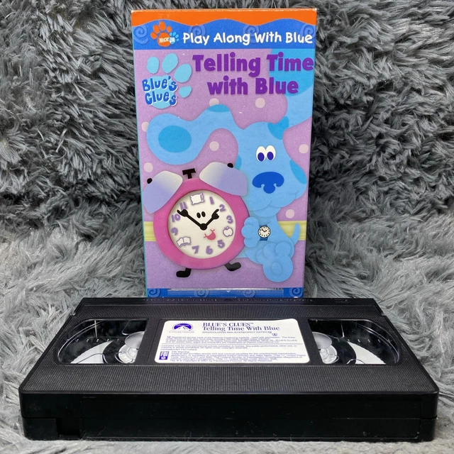 BLUES CLUES TELLING Time With Blue VHS 2002 Play Along With Blue What ...