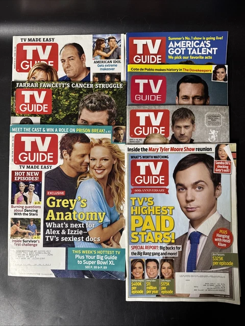 TV GUIDE MAGAZINE Lot Of 7 (2006, 2013, 2015, 2018) £15.99 - PicClick UK