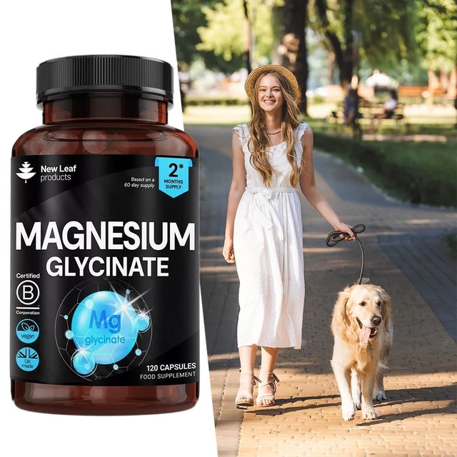MAGNESIUM GLYCINATE CAPSULES High Strength Fatigue Bone Health 120 caps ...