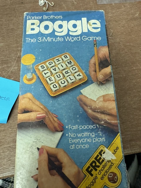 VINTAGE BOGGLE THE 3 Minute Word Game By Parker Brothers 1983 Complete ...