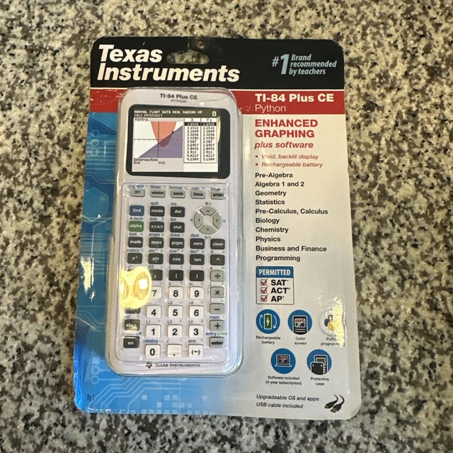TEXAS INSTRUMENTS TI-84 Plus CE Python Enhanced Color Graphing ...