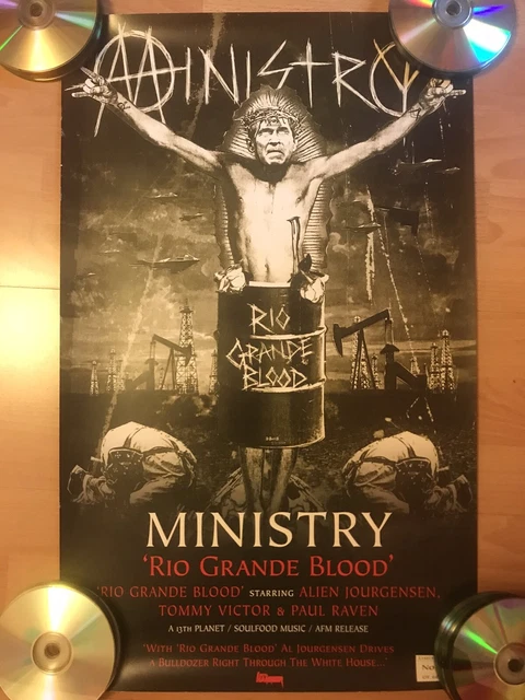 MINISTRY OFFICIAL poster Rio grande Blood 2006 ltd 666 ex Indus Metal ...
