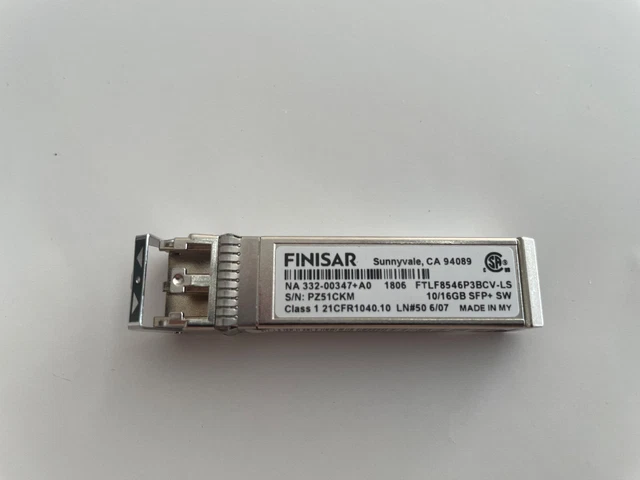 FINISAR FTLF8546P3BCV-LS 10/16 Gb Fibre Channel SW SFP NetApp 332-00347 ...
