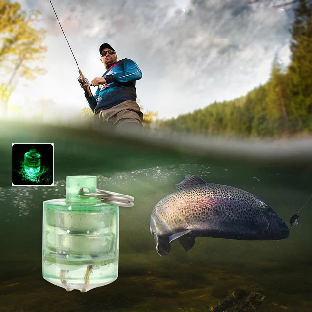 4PZ MINI LED Pesca Riccioli Luce Acqua Attivata Esca Subacquea Lampada ...