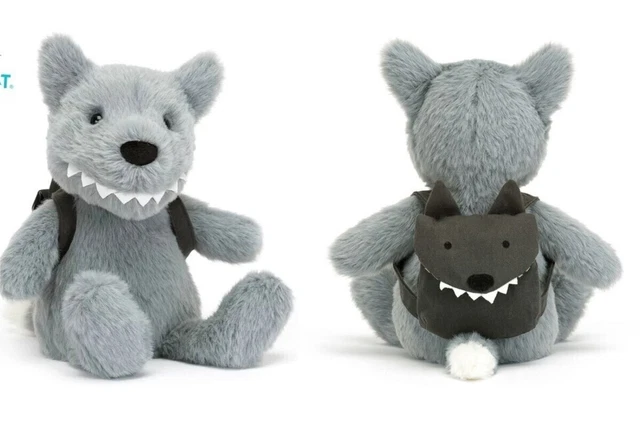 JELLYCAT CUTE BACKPACK Wolf, 22cm Soft Toys & Stuffed Animals - BNWT ...