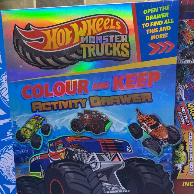 HOT WHEELS MONSTER Jam - Colouring Activity Boxset / Stickers / Book ...