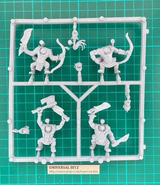 ORC WARRIORS X 4 on sprue Warhammer Orcs Orruks Archers Boys Boyz RARE ...