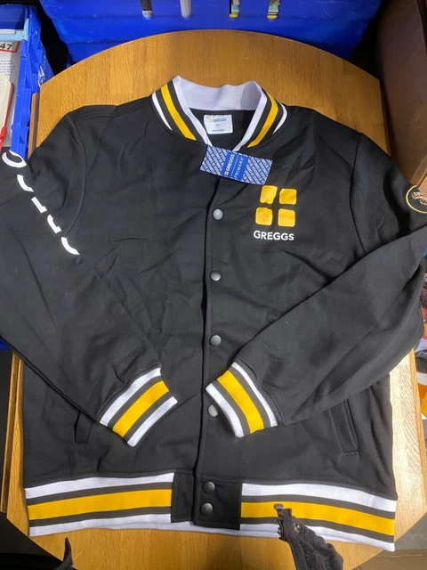 PRIMARK X GREGGS Varsity Basketball Black Jacket Large (New With Tags ...
