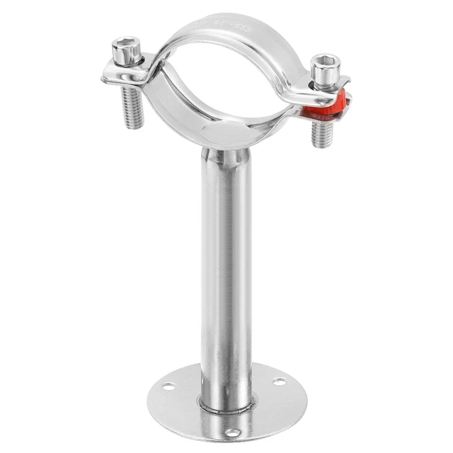 PIPE SUPPORT, ADJUSTABLE Pipe Strap Clamp with Screws for Dia 51mm Pipe ...