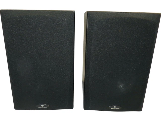 MONITOR AUDIO MONITOR MR1 Bookshelf Speakers Pair Black Oak - VGC £49. ...