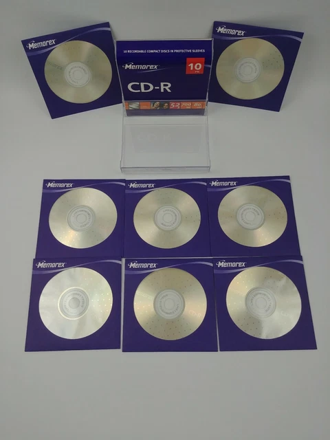 MEMOREX CD-R OPEN Pack 700MB 52X 80MIN Discs (8) Recordable Disc In ...