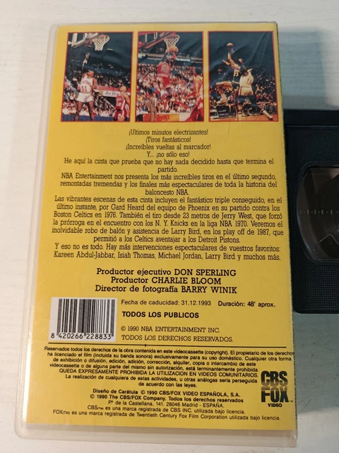 SPECTACULAR NBA FINALS (1990) 48 Min PAL VHS Spanish - Family Friendly ...