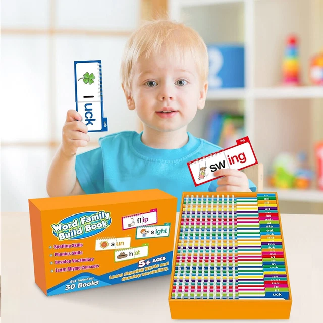CVC WORD FLIP Chart Vowel Word Flashcards Interactive Word Builder Game ...