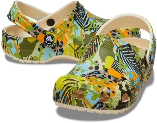 NEW CROCS UNISEX Child Classic Jungle Classic Far Out Clog K Size J3 ...