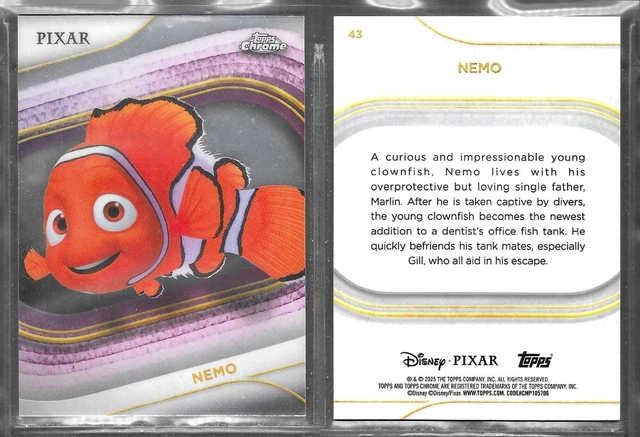 TOPPS CHROME DISNEY 2025 #43 Nemo Finding Nemo Card £2.49 - PicClick UK