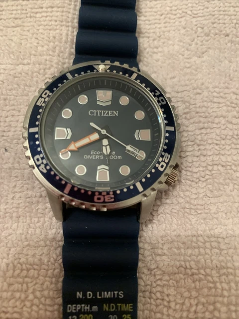 CITIZEN ECO-DRIVE PROMASTER Blue Dial 200M Scuba Dive Watch £65.00 ...