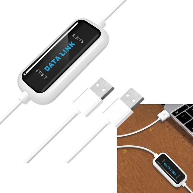 USB 2.0 MALE to Male Data Cable 480 Mbps for Windows Desktop Laptop Use ...