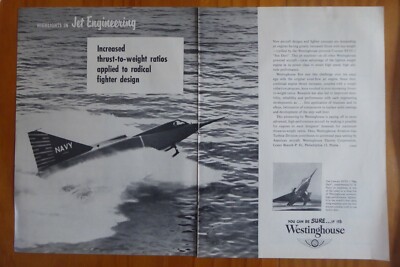 9/1953 PUB WESTINGHOUSE Convair Xf2Y-1 Sea Dart Jet Seaplane J46 Engine ...