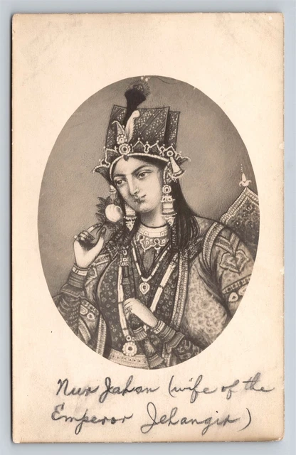 NUR JAHAN WIFE of Mughal Emperor Jahangir Portrait India Old Vtg ...