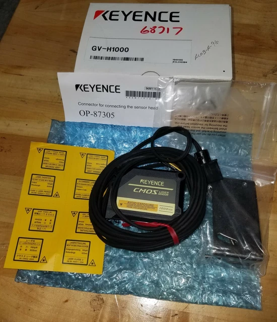 KEYENCE GV-H1000 LASER Sensor Head, Ultra Long Distance, Class 1, 220 ...