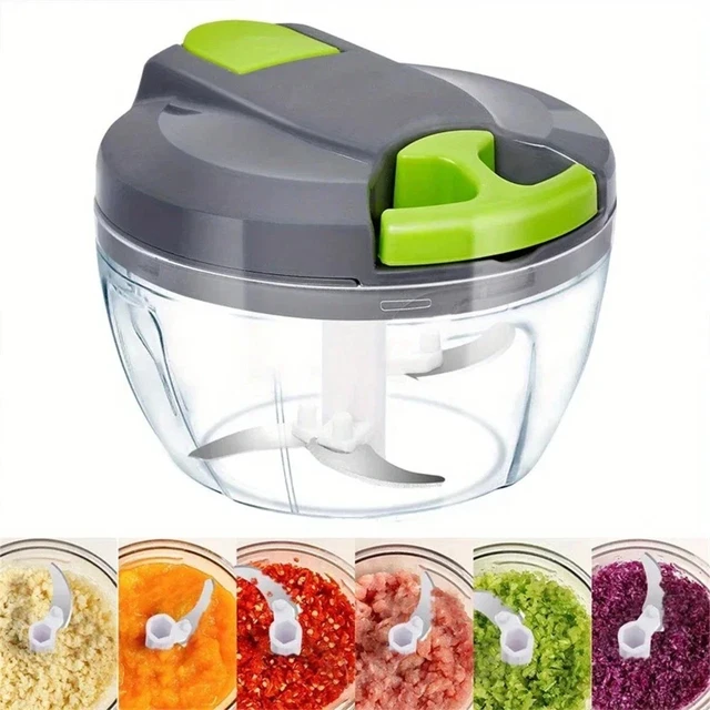 PULL STRING HAND Chopper Manual Food Processor To Slice Kitchen Tool ...