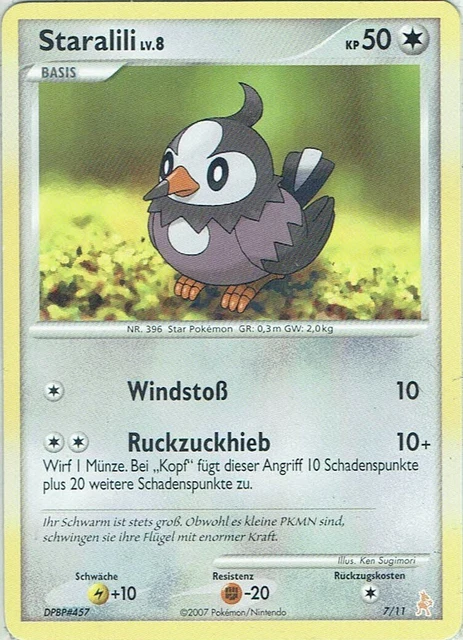 POKEMON CARTE TRADING Card Jeu Lucario-Deck Numéro 7/11 Staralili ...