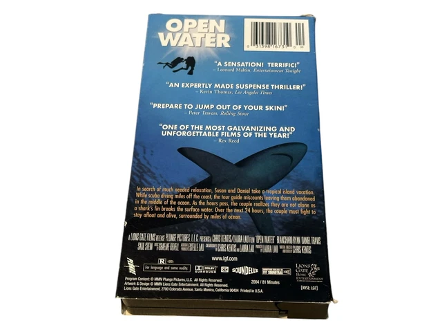 OPEN WATER (2003) 2004 Lionsgate VHS Horror Shark Movie £6.53 - PicClick UK