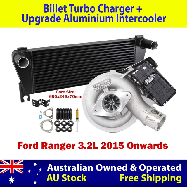 UPGRADE BILLET TURBO Charger With 70mm Intercooler For Ford Ranger 3.2L ...