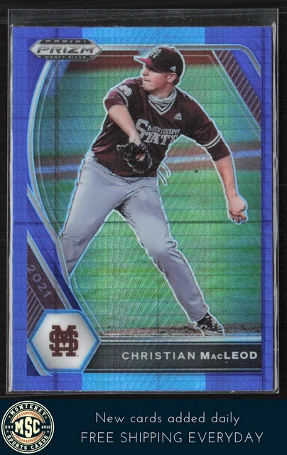 CHRISTIAN MACLEOD 2021 Prizm Draft hyper bleu et bleu Caroline Prizm # ...