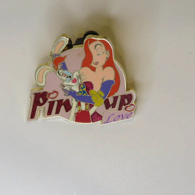 DISNEY WHO Framed Roger Rabbit Jessica Rabbit Up Love Back Pin £18.07 ...