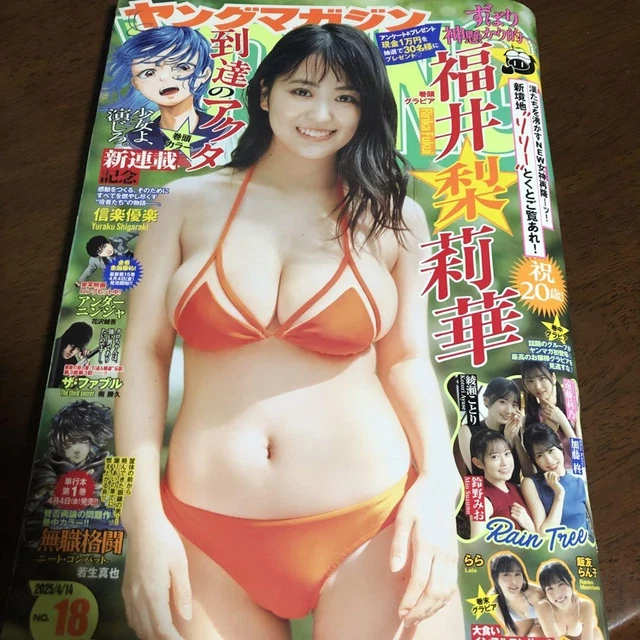 YOUNG MAGAZINE 2025 No.18 Fukui Ririka swimsuit feature magazine issue £34.61 - PicClick UK
