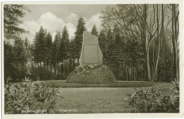 STEYERBERG BEI NIENBURG, Kriegerehrung, Kriegerdenkmal, Denkmal, alte ...