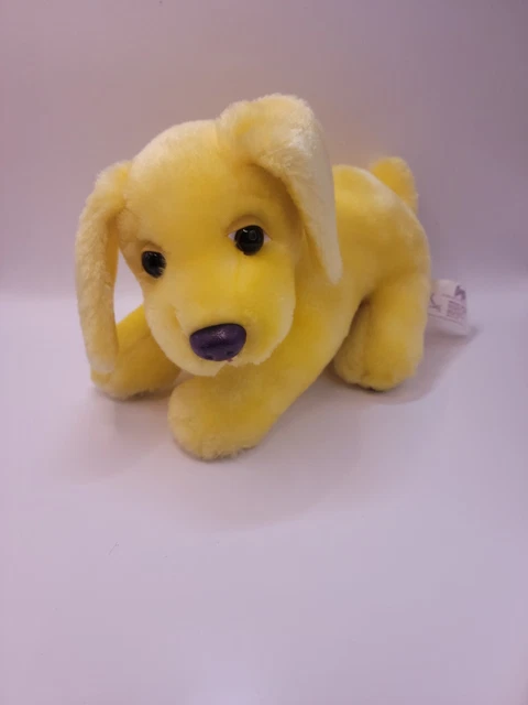 VINTAGE LISA FRANK 24K Casey Puppy Yellow Lab Stuffed Animal Plush Rare ...