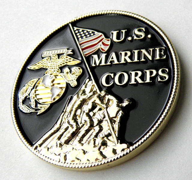 USMC CHALLENGE COIN Marine Corps Iwo Jima Marines 1.6" £9.80 - PicClick UK