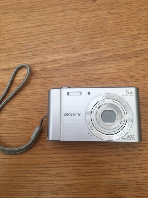 SONY DSC-W800 20.1MP Compact Camera Digital Silver Tested Fully Working ...