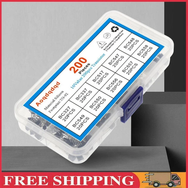 200PCS TRANSISTOR KIT PNP NPN TO-92 Transistor Assorted Kits BC547 ...