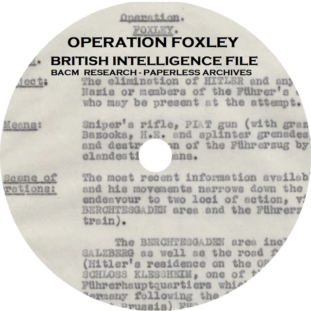 WORLD WAR II: Adolf Hitler Operation Foxley - British Assassination ...