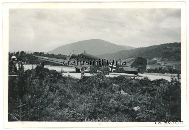 ORIG. FOTO JUNKERS Ju 52 Flugzeug an Flugplatz VOSS Bomoen Norwegen ...