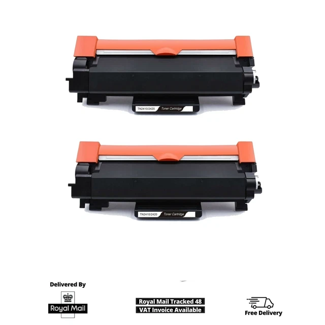 2 BK TN-2420 Toner fits for Brother MFC-L2710DW HL-2310D DCP-L2530DW HL ...